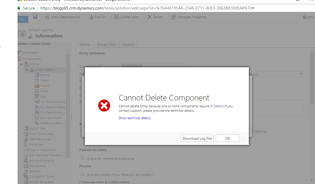 Resolve Unknown Dependency Issue and Delete an Entity from Dynamics CRM Resolve Unknown Dependency Issue and Delete an Entity from Dynamics CRM