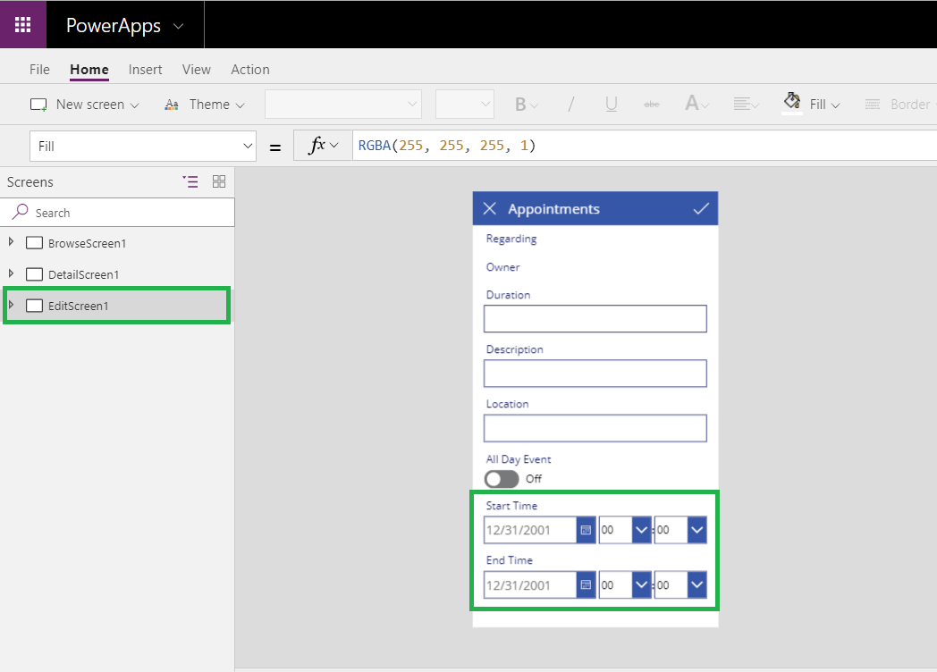 Set Date And Time Field Of Dynamics 365 In PowerApps Microsoft