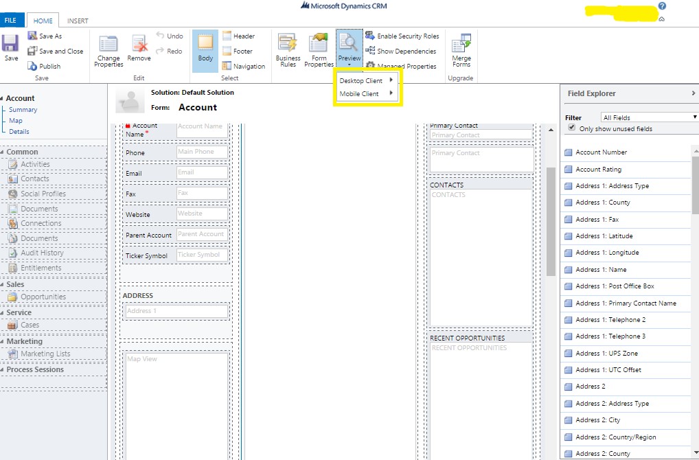 Customization Preview Enhancement in Dynamics CRM 2016 - Microsoft ...