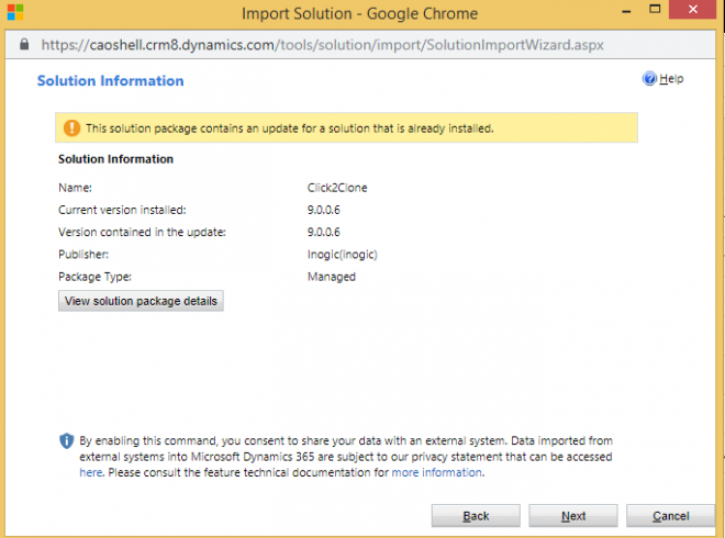 Upgrading Click2Clone Solution - Microsoft Dynamics 365 CRM Tips and Tricks