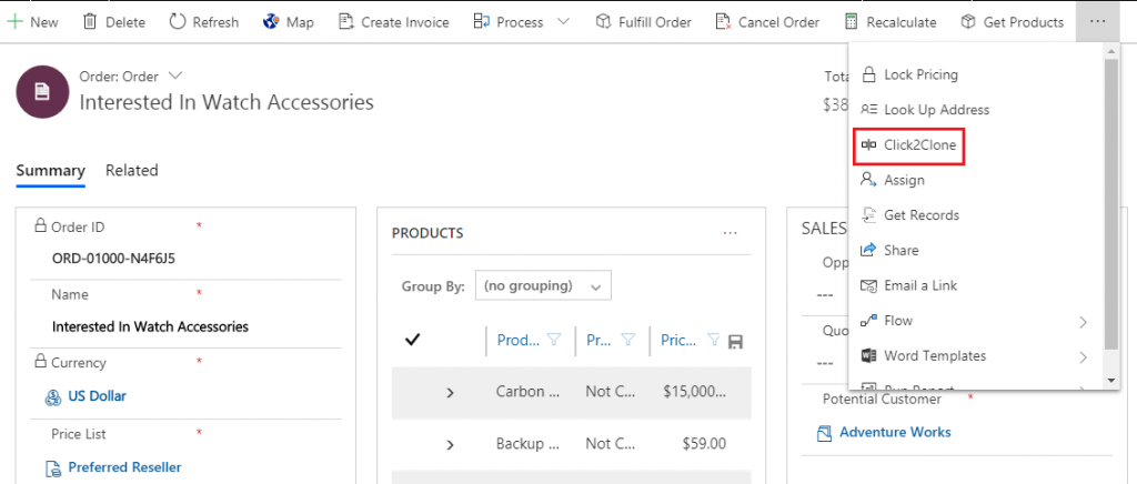 Create Click2Clone Template For Cloning Records - Microsoft Dynamics 365 CRM Tips and Tricks