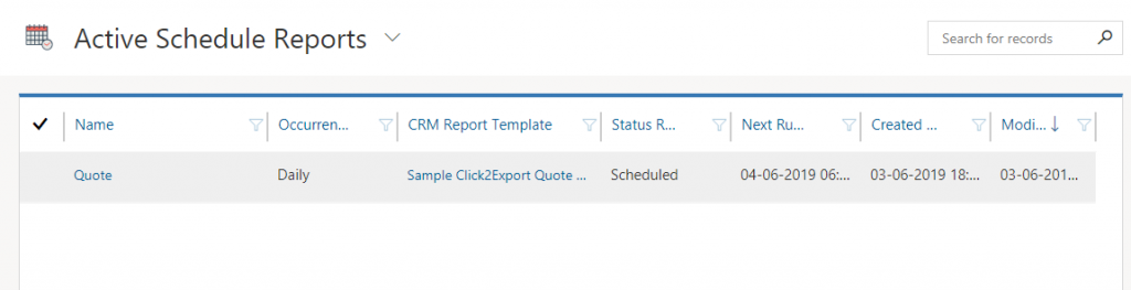 Click2Export Schedule Reports Configuration - Microsoft Dynamics 365 CRM Tips and Tricks