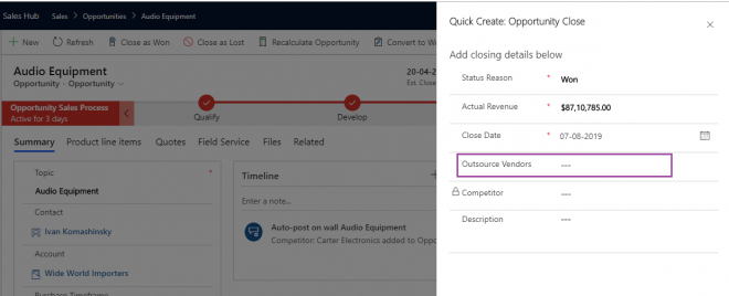 Customization of Opportunity Close dialog box in Dynamics 365 - Microsoft Dynamics 365 CRM Tips ...