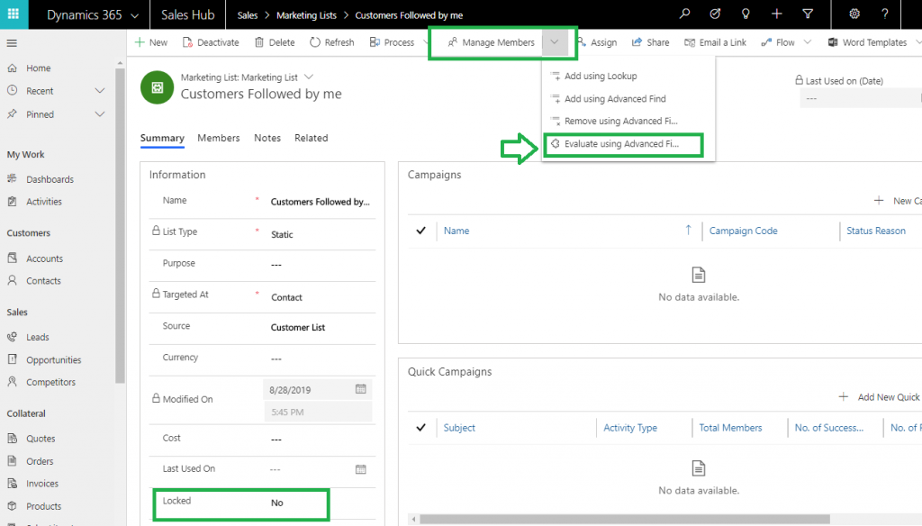 Add/Remove members from Marketing List in Dynamics 365 CE UCI using Advanced Find query ...