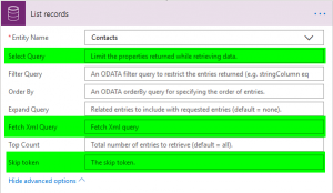 How to get Paging Cookie while retrieving data using Fetch XML Query in Microsoft Flow ...