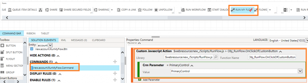 How To Run Microsoft Flow Through Custom Ribbon Button Using Request Microsoft Dynamics