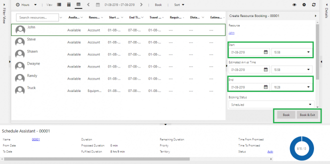 Schedule Work Order for Multiple Resources on Same Date & Time in ...