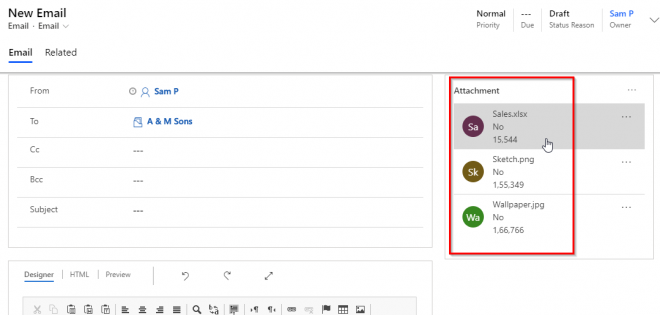 Direct Email The Files As Attachments Or Links To Documents From Within Crm Without Multiple