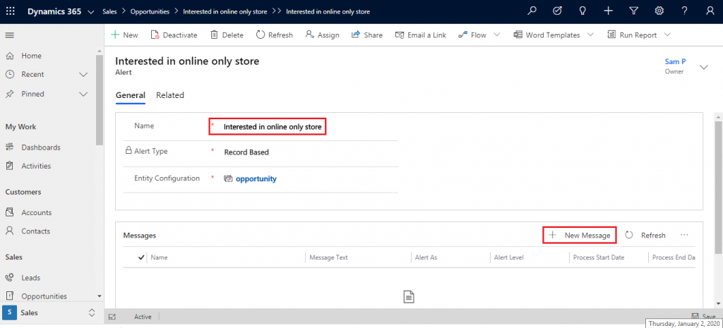 How To Create Alerts Or Reminders For Individual Records In Dynamics 365 Crm Microsoft