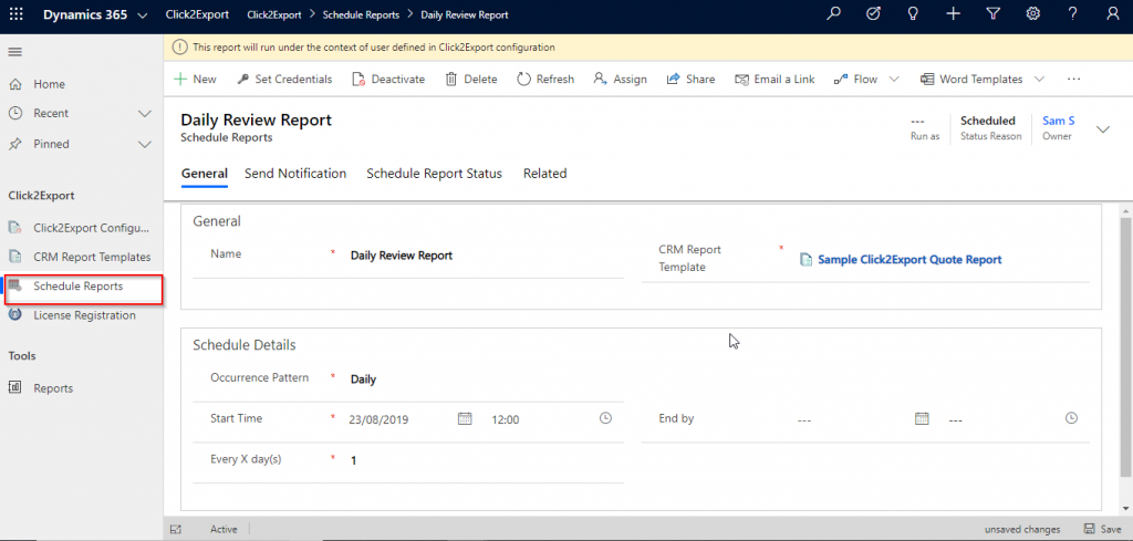 Webinar 1 Click To Export Schedule Email Attach As Note Or Upload Dynamics 365 Crm Reports