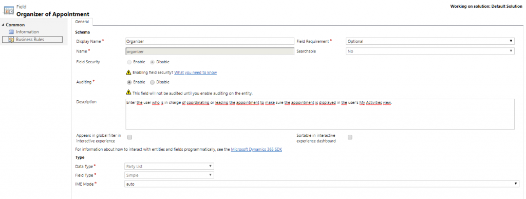 No Organizer for appointments in Dynamics 365? Won’t sync to Outlook ...