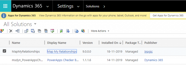 Uninstalling Map My Relationships Solution - Microsoft Dynamics 365 CRM Tips and Tricks