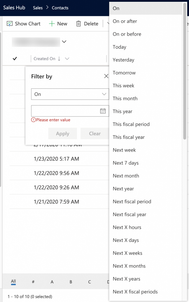New filter conditions now available for view columns with 2020 Release Wave 1 – PowerApps ...