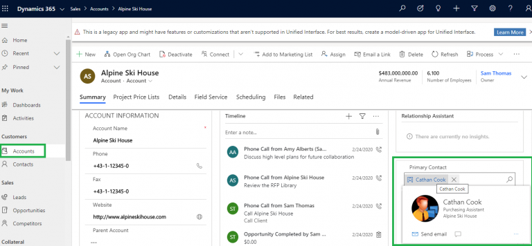 How to view Contact and Owner details in Dynamics 365 CRM record ...