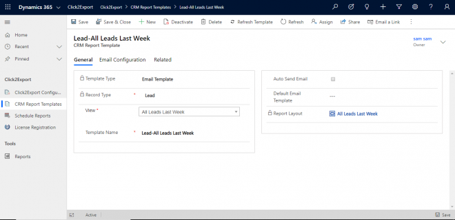 1 Click to Export and auto-send Dynamics 365 CRM Views in tabular form to target users with pre ...
