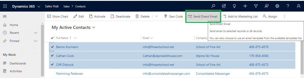 Enable “Send Direct Email” button in Unified Interface - Microsoft Dynamics 365 CRM Tips and Tricks