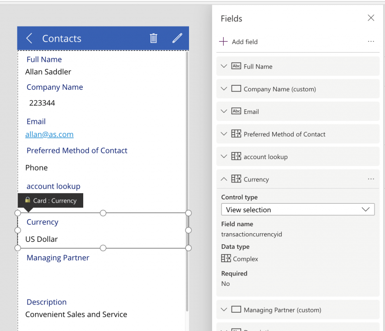 Working With Complex Data Types In Canvas Apps Using Common Data Service Current Connector