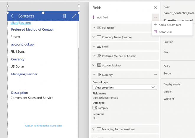 Working With Complex Data Types In Canvas Apps Using Common Data Service Current Connector