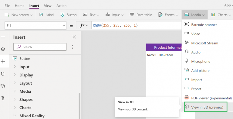 Enhance user experience with use of 3D View in Canvas Apps - Microsoft ...