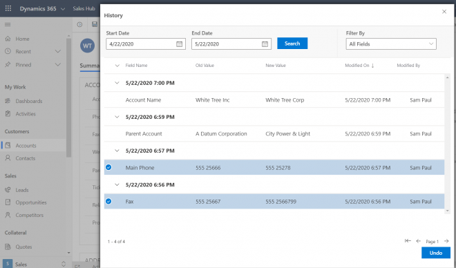 1 Click Is All You Need To Undo And Restore Dynamics 365 Crm Records Microsoft Dynamics 365 Crm