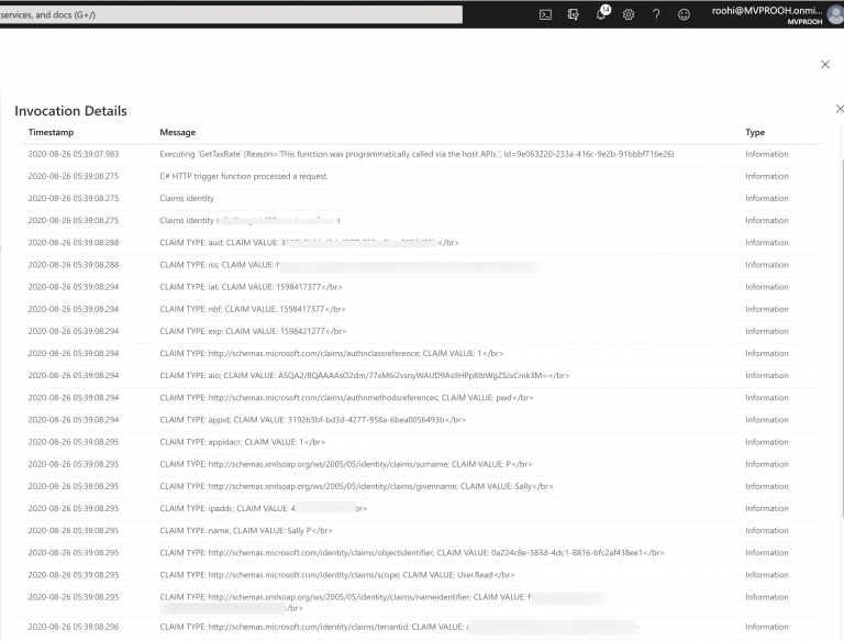 Impersonation Within Azure Function Or Custom Connector When Using Aad