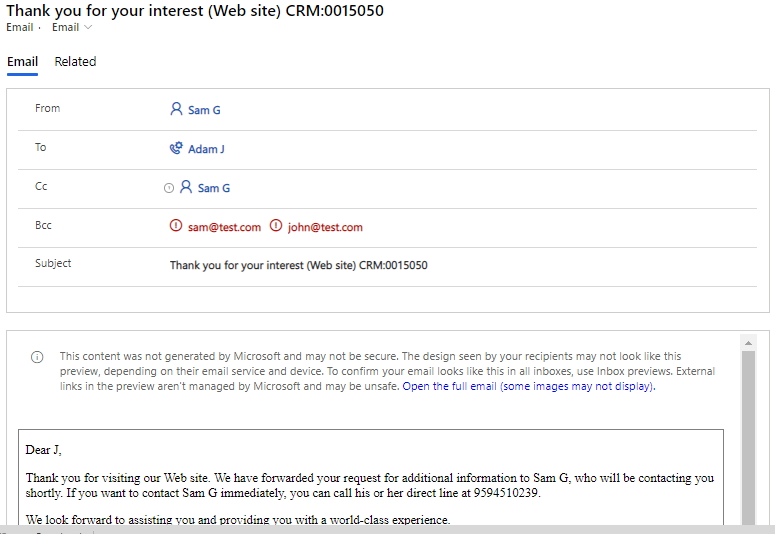 Power Automate Send An Email Using The Email Template Part 1 Microsoft Dynamics 365 CRM 