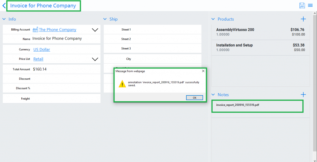 How To Add Dynamics365 Report In Notes Of The Current Entity Record In Resco Mobile App