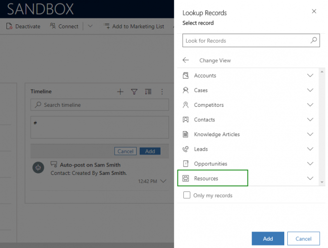 Link Custom Entity Record With Another Entity Using Timeline Post