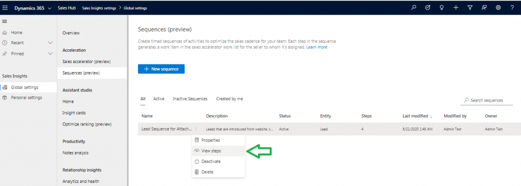 How To Use Sales Accelerator Preview Feature In Dynamics 365 Ce Microsoft Dynamics 365 Crm