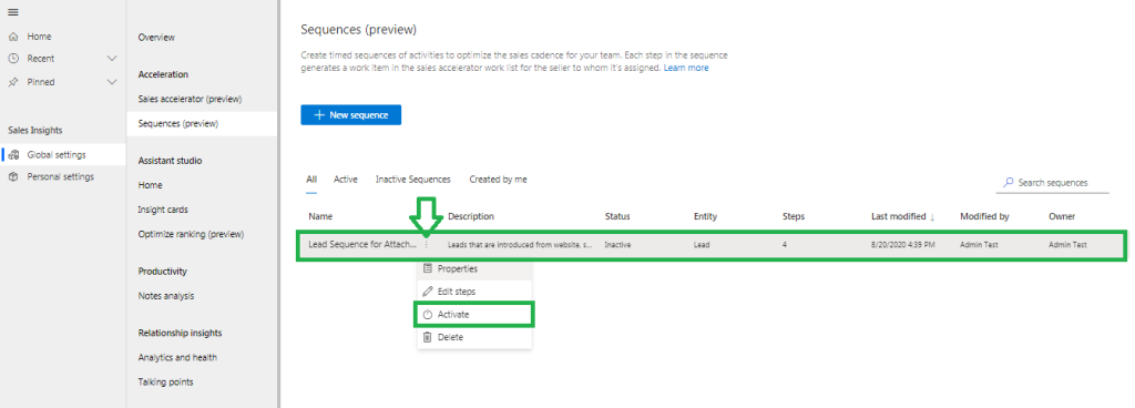 How To Use Sales Accelerator Preview Feature In Dynamics 365 Ce Microsoft Dynamics 365 Crm