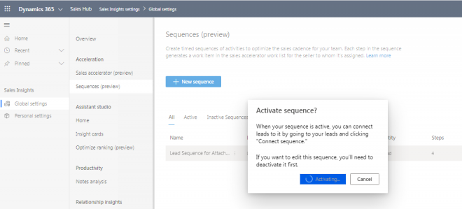 How To Use Sales Accelerator Preview Feature In Dynamics 365 Ce Microsoft Dynamics 365 Crm