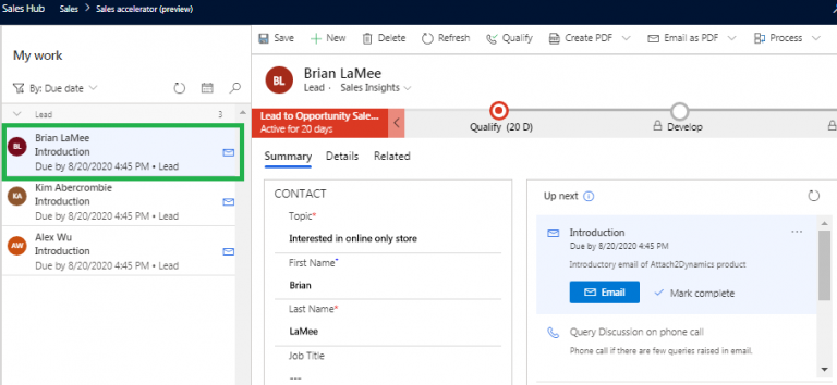 How to use Sales Accelerator (Preview) feature in Dynamics 365 CE ...