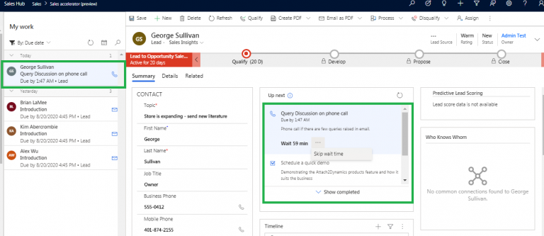 How To Use Sales Accelerator Preview Feature In Dynamics 365 Ce Microsoft Dynamics 365 Crm