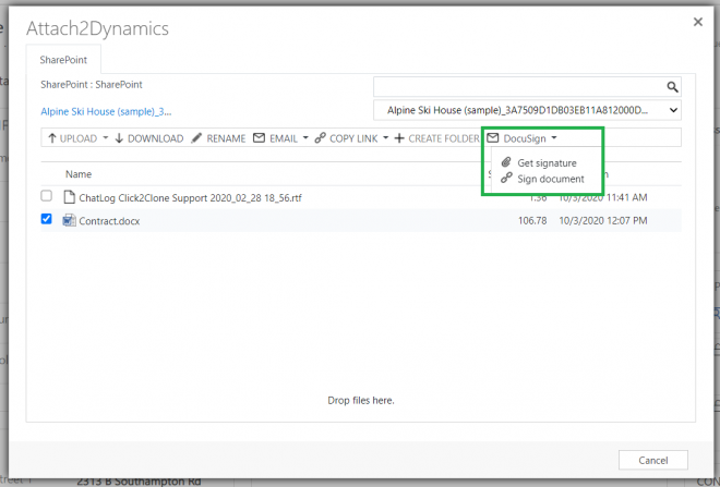 New SharePoint Security Sync feature to add eSignature in your Dynamics 365 CRM documents using ...