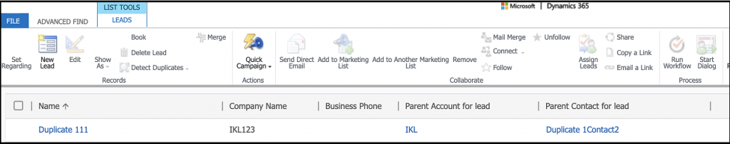 Merge Accounts / Contacts / Leads in Dynamics 365 CRM if You are Prompted for a Duplicate Record ...