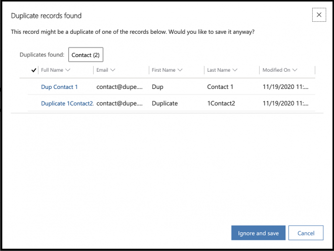 Merge Accounts Contacts Leads In Dynamics 365 Crm If You Are Prompted For A Duplicate Record