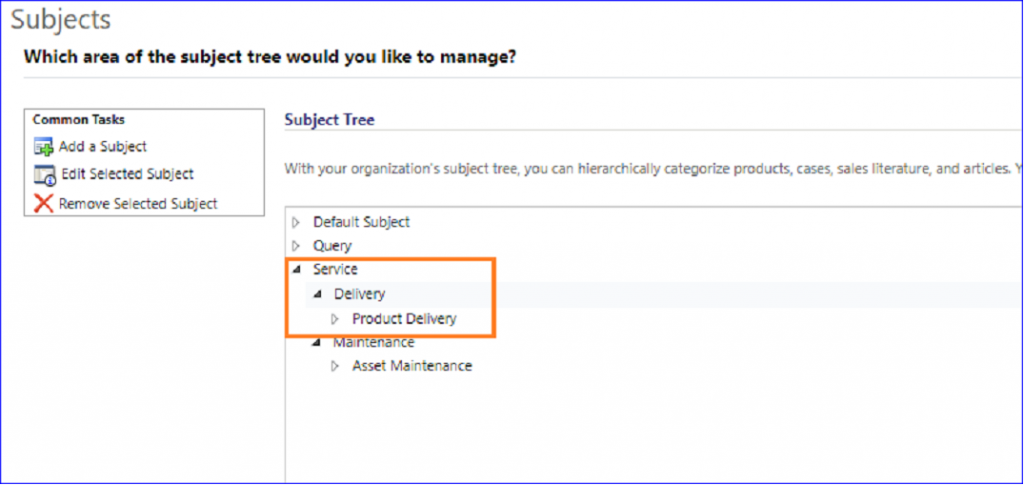 Set the subject hierarchy field on Products, Cases, Sales Literature ...