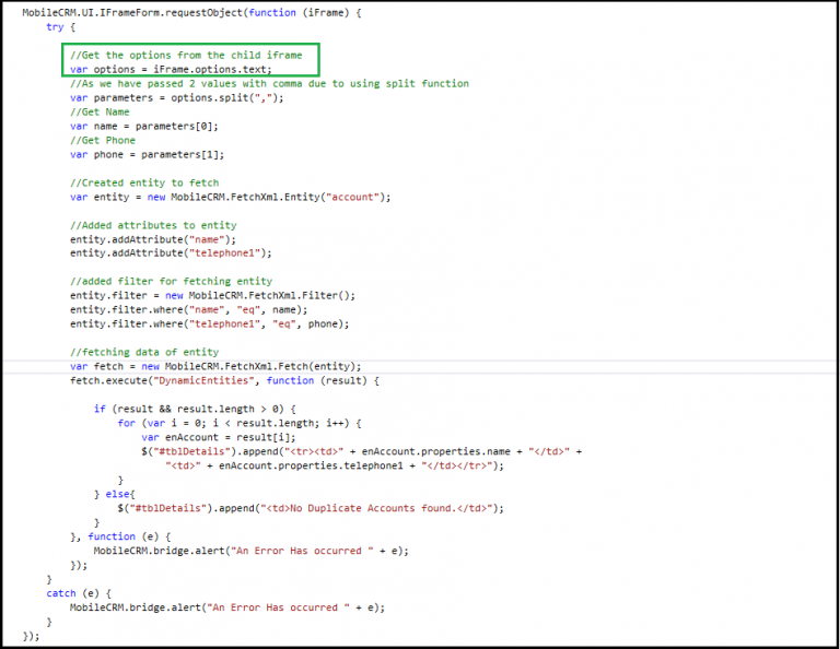 Opening an iFrame in a Modal Dialog with Custom Parameters in Resco ...
