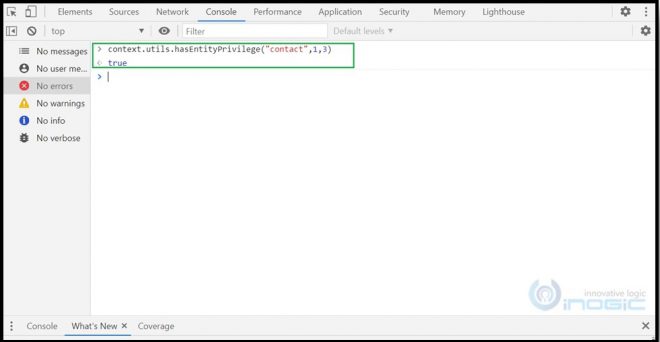 Check whether the current logged in Dynamics 365 CRM user has necessary security privileges for ...