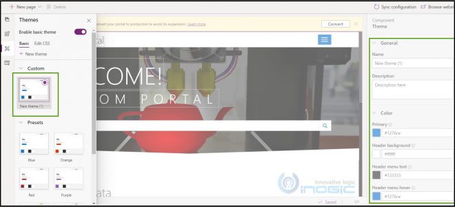 How to use Color Picker and Custom Theme in Portal Designer In Dynamics ...