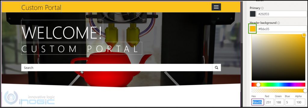 How to use Color Picker and Custom Theme in Portal Designer In Dynamics ...