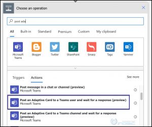 Actionable messages in Microsoft Teams with Adaptive Cards using Power ...