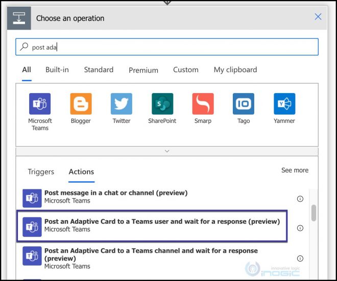 Actionable messages in Microsoft Teams with Adaptive Cards using Power Automate Flows ...
