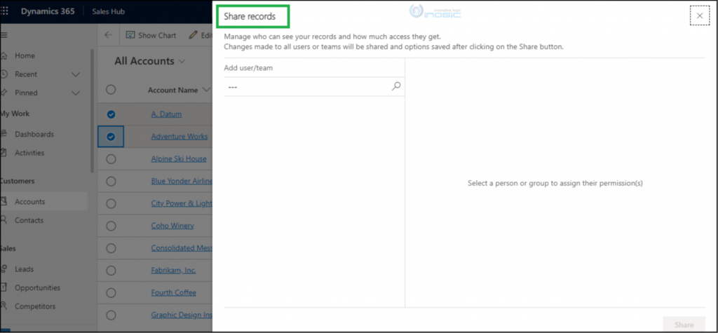 New Model-Driven App experience for Sharing Entity Rows - Microsoft ...