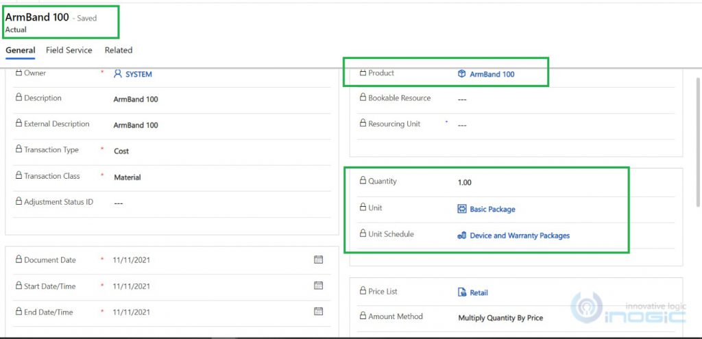 Generate Actuals from Field Service for Dynamics 365 CRM - Microsoft ...