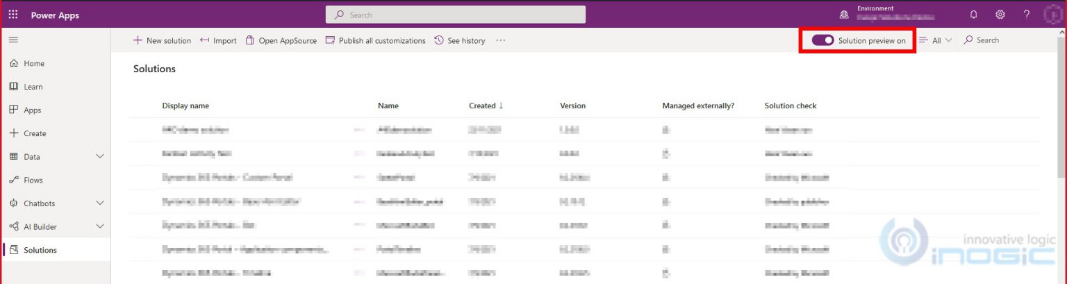 Use Of New Configuration Page Ui In Power Apps Solution Microsoft