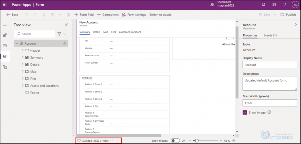 Check entity form design of different devices using Power Apps ...