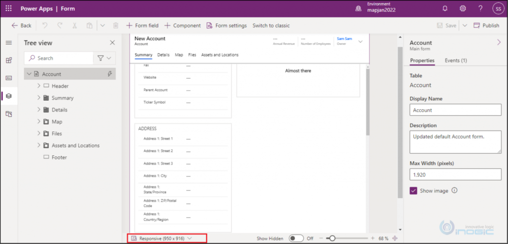 Check entity form design of different devices using Power Apps ...