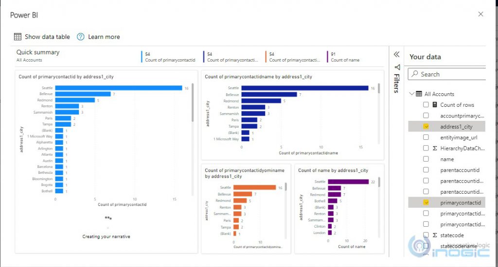 Visualize data in a view with Power BI service - Microsoft Dynamics 365 ...