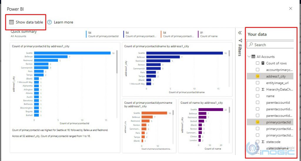 Visualize data in a view with Power BI service - Microsoft Dynamics 365 ...